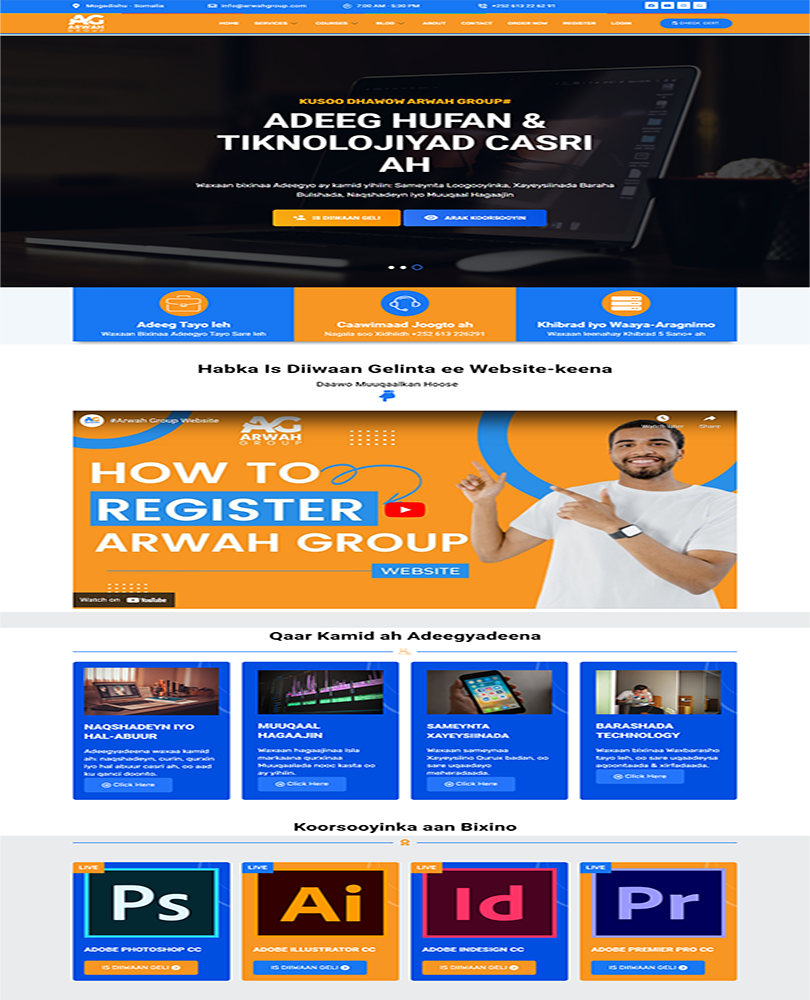 Abas Mohamed Walaal A full stack web developer and web designer In Somalia